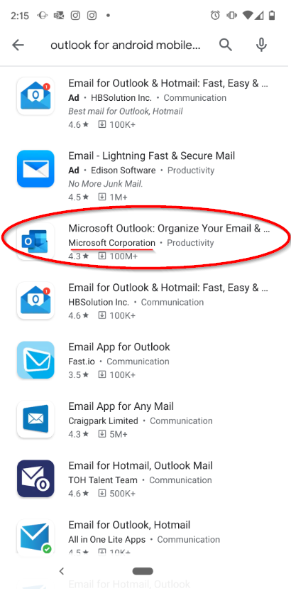Training Materials - Microsoft 365 - Outlook setup for Android ...